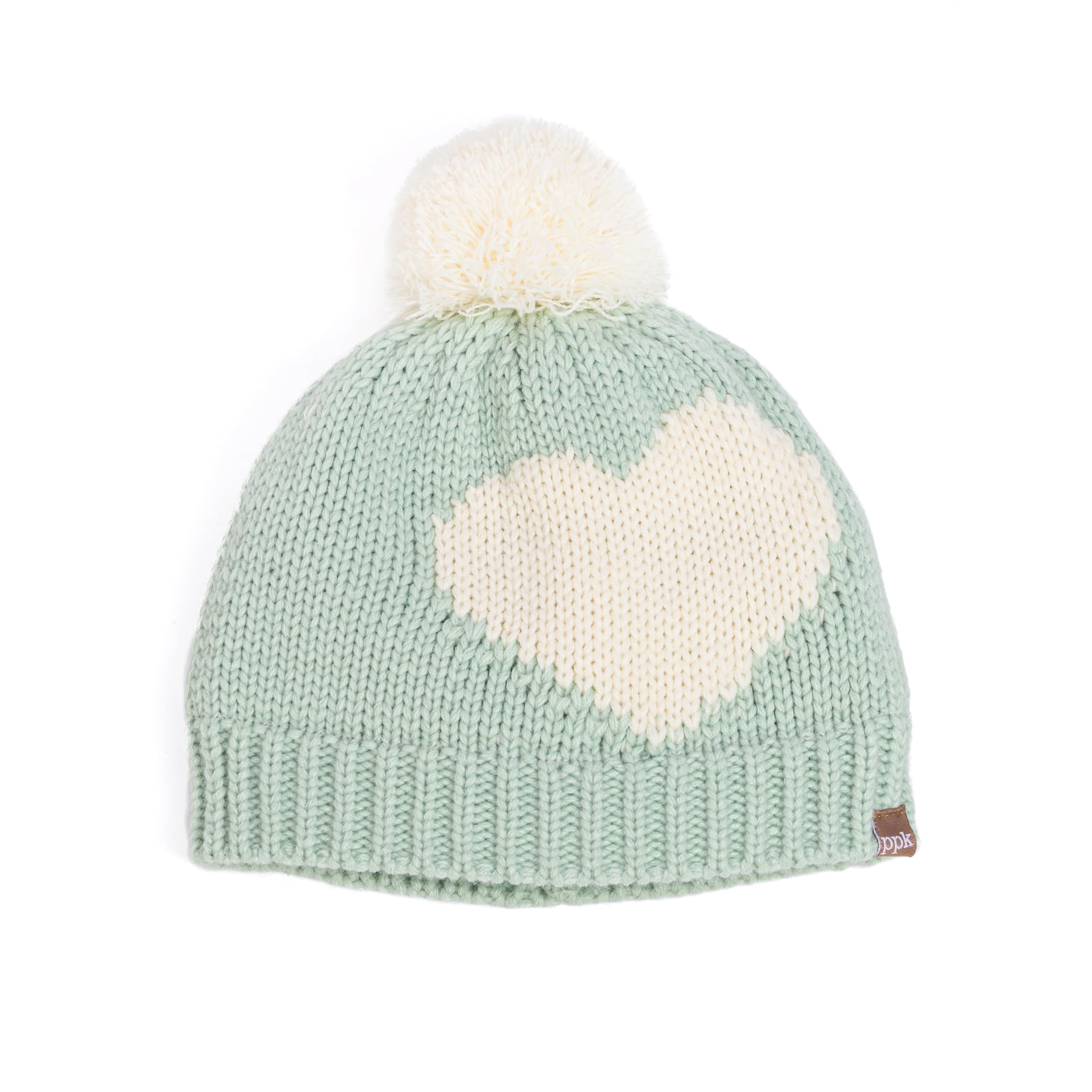 Knit Kids Fall Winter Hat with Heart Design for Girls 1-6 Years, Fleec ...
